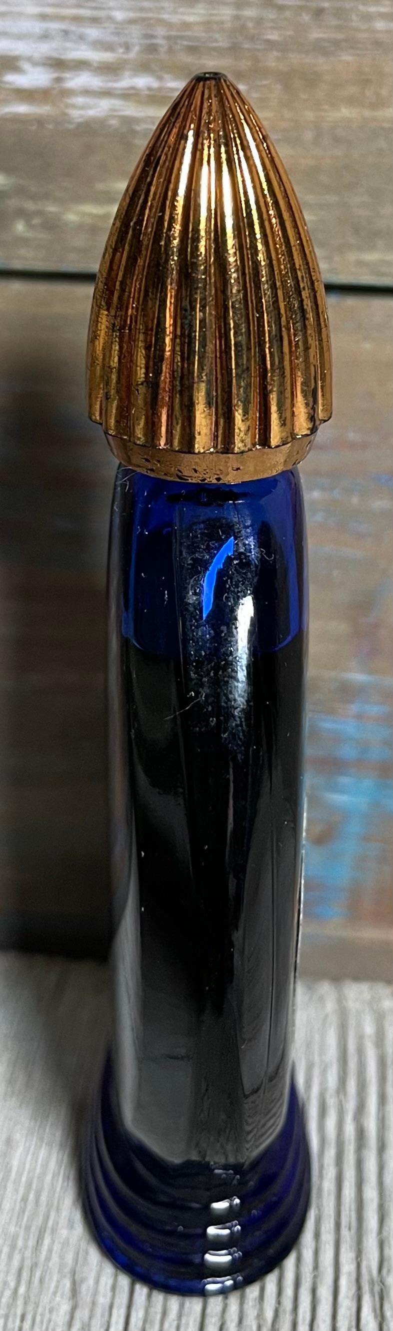Rare Vintage 1960's Cobalt Blue Glass Bottle of "Evening in Paris ...