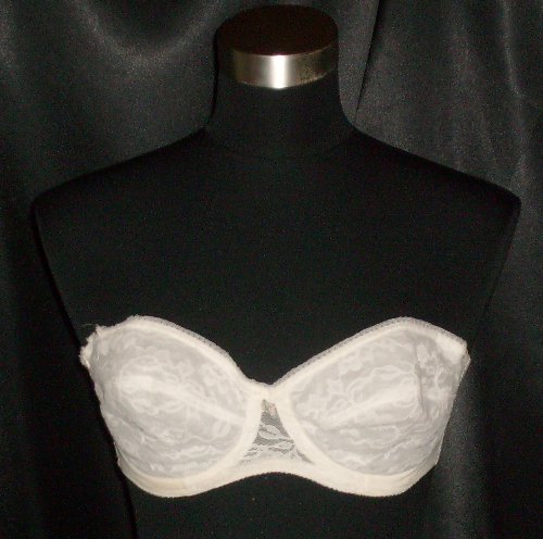 Simple Strapless Lace Bra 36B : Pink Girl Vintage Lingerie