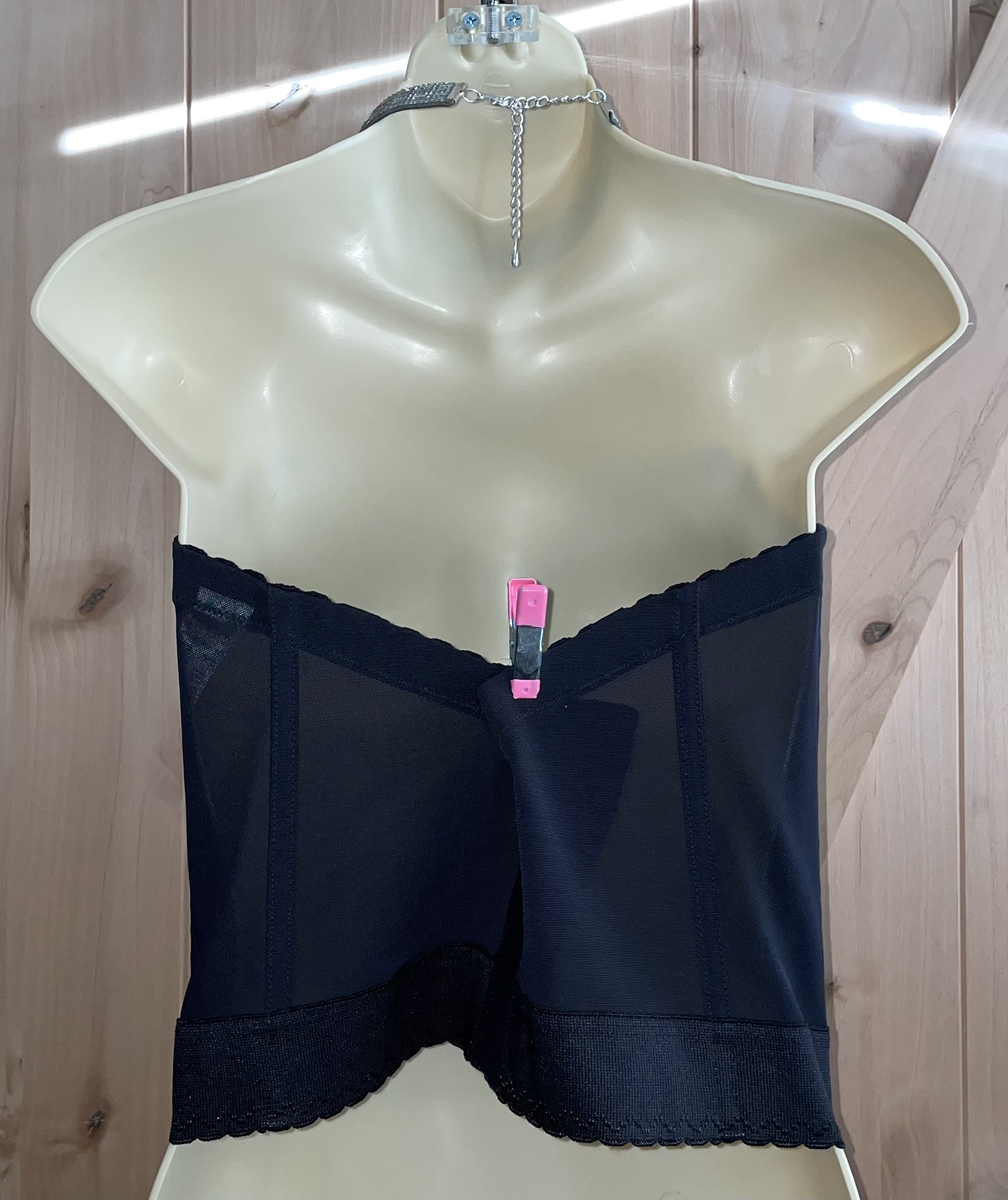 Vintage 1990's Black GODDESS Longline Fully Boned Lace Strapless ...