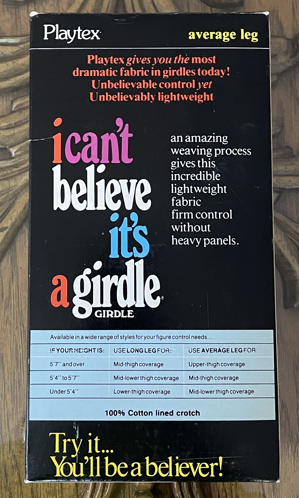 Vintage 1980's PLAYTEX "I Can't Believe it's a Girdle" w/ Garters 2XL ...
