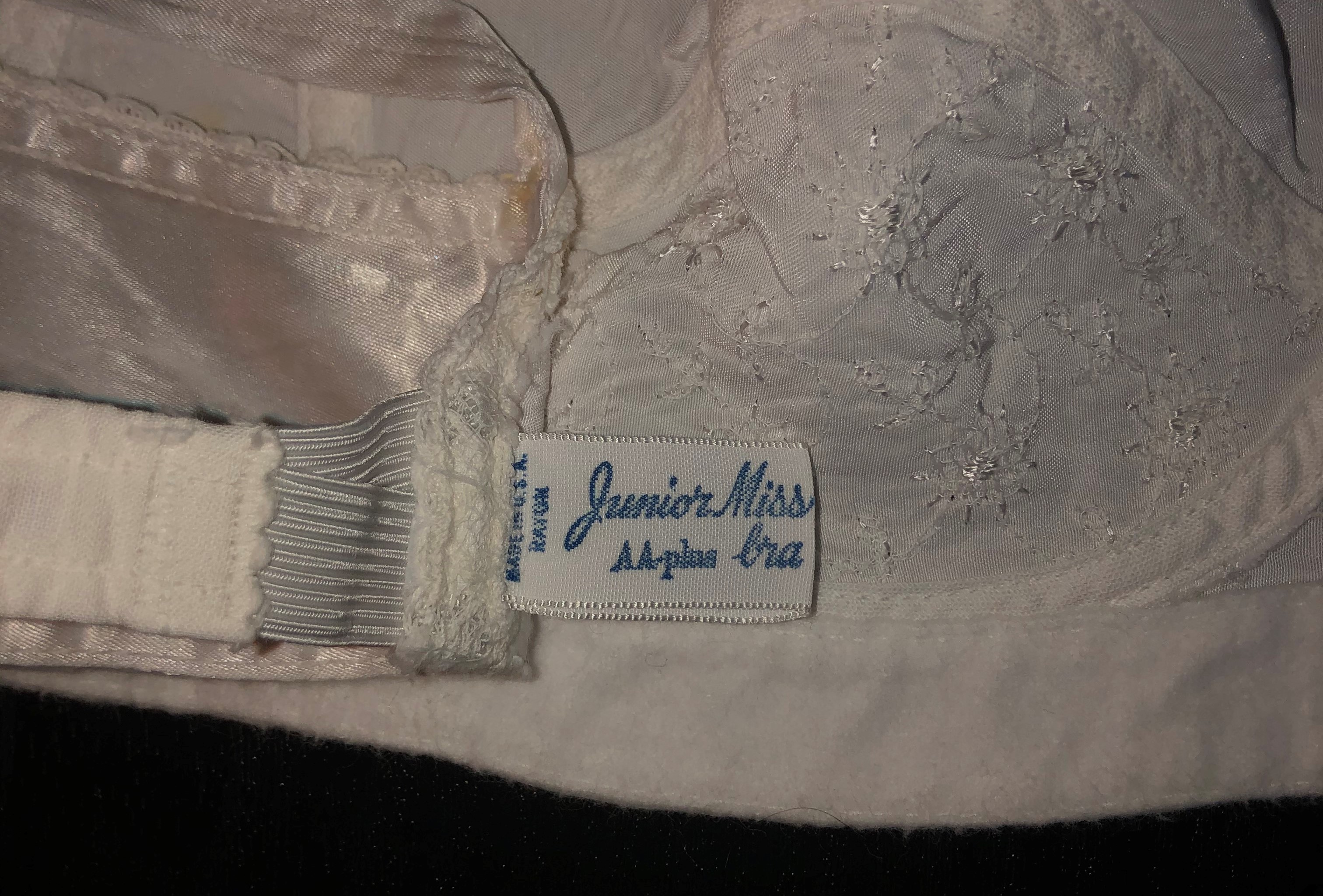 Vintage 1940's White Satin PERFECTFORM "Junior Miss" First / Starter ...