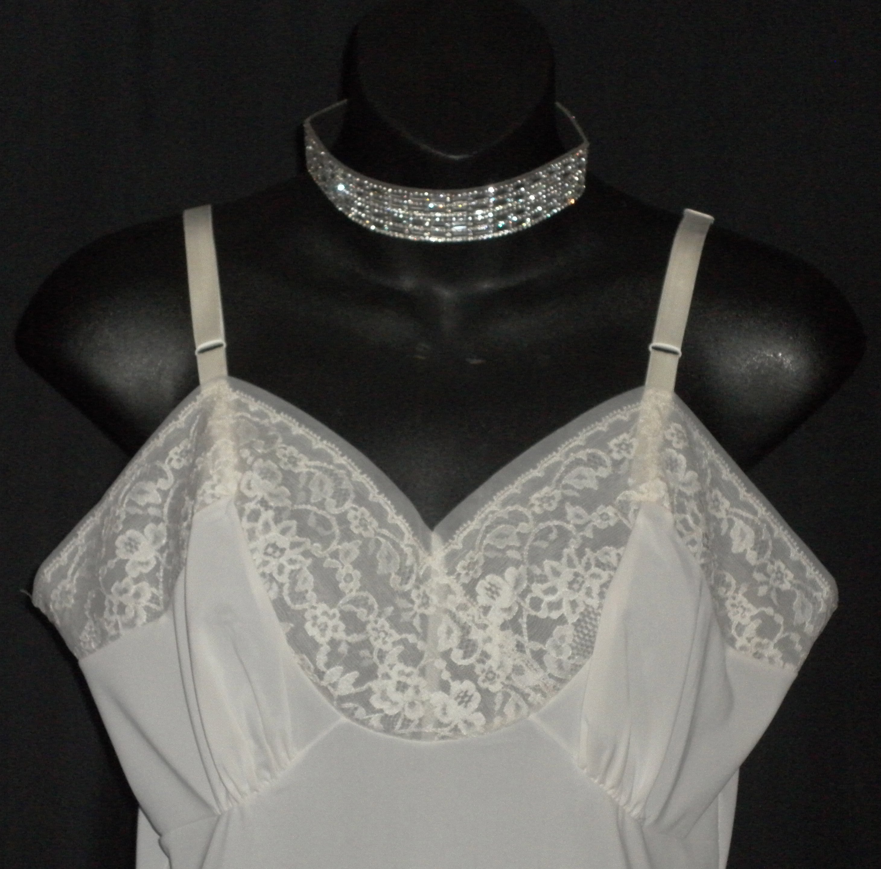 Purest White Vintage 60's Shadowline Wide Lace Hem Nylon Full Slip 36 ...